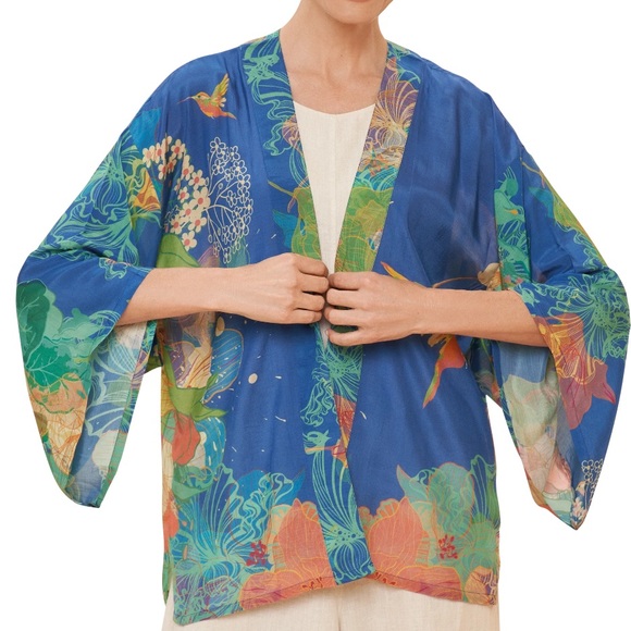 Powder | Kimonos & Yukatas | New Powder Hummingbird Denim Blue Short ...